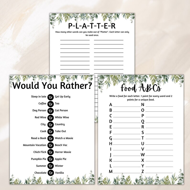 9 Printable Dinner Party Games, Dinner Table Party Games, Icebreaker ...