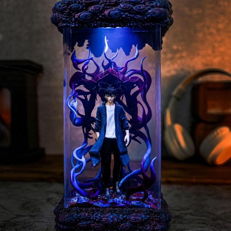 Sung Jin-woo Solo Leveling Lamp V2, Anime Figure Resin Art Night Light ...