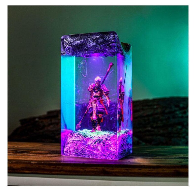 Wuko.ng Black My.th Night Light Wukong Miniature, Monkey King Figure ...