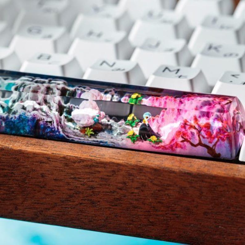 Pokemon Collectible Custom Spacebar Keycap, Resin Artisan Keycap for ...