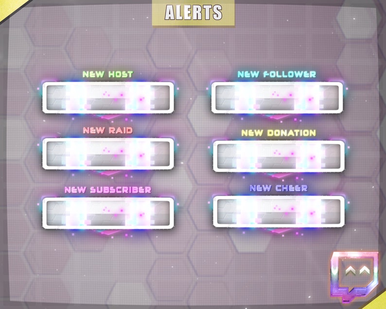 Twitch Animated Cute Overlay Pack for Stream | Gamer HQ | Kawaii - Cute ...