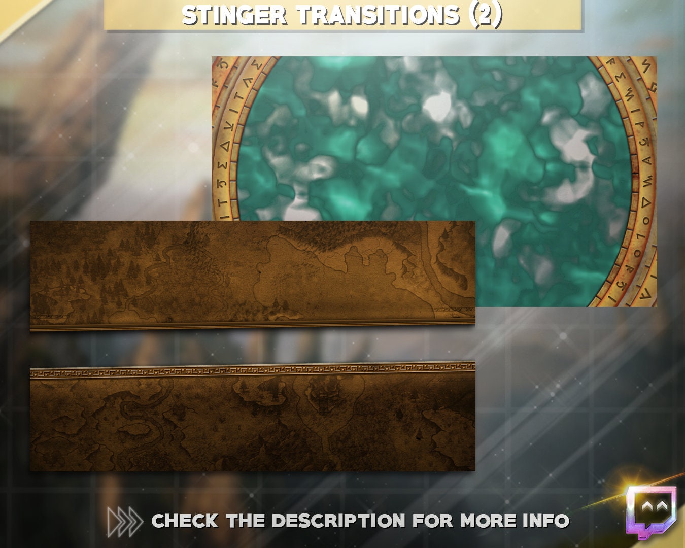 Animated Fantasy Stream Overlays Pack | Dungeon Raider | Twitch - RPG ...