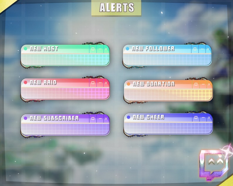 Animated Aesthetic Twitch Overlay Pack for Stream | Vintage | Retro ...