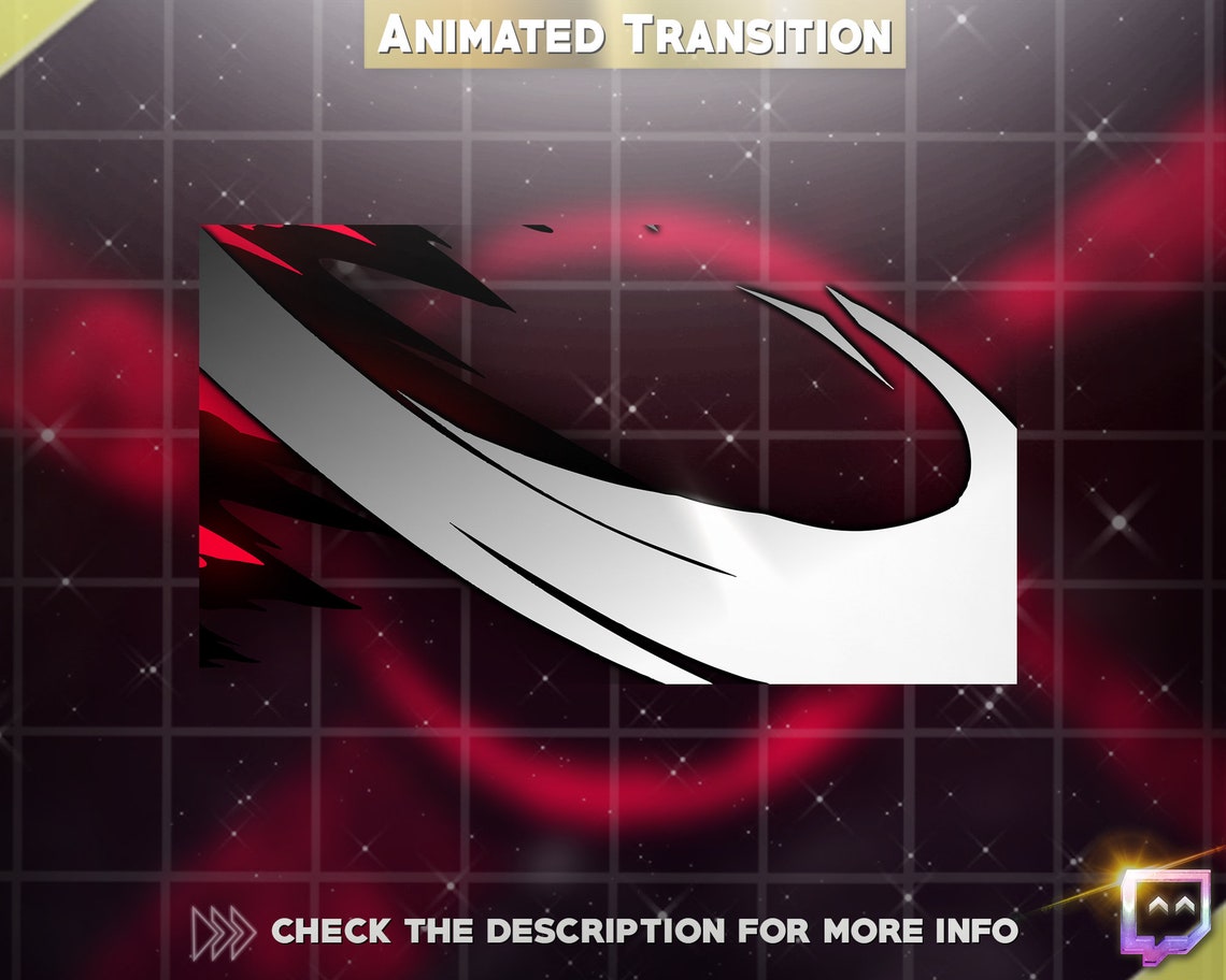 Animated Anime Twitch Overlay Pack for Stream Oni Blade Demon Samurai ...