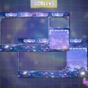 Twitch Animated Overlay Pack for Stream | Moonlight Reverie | Elegant ...