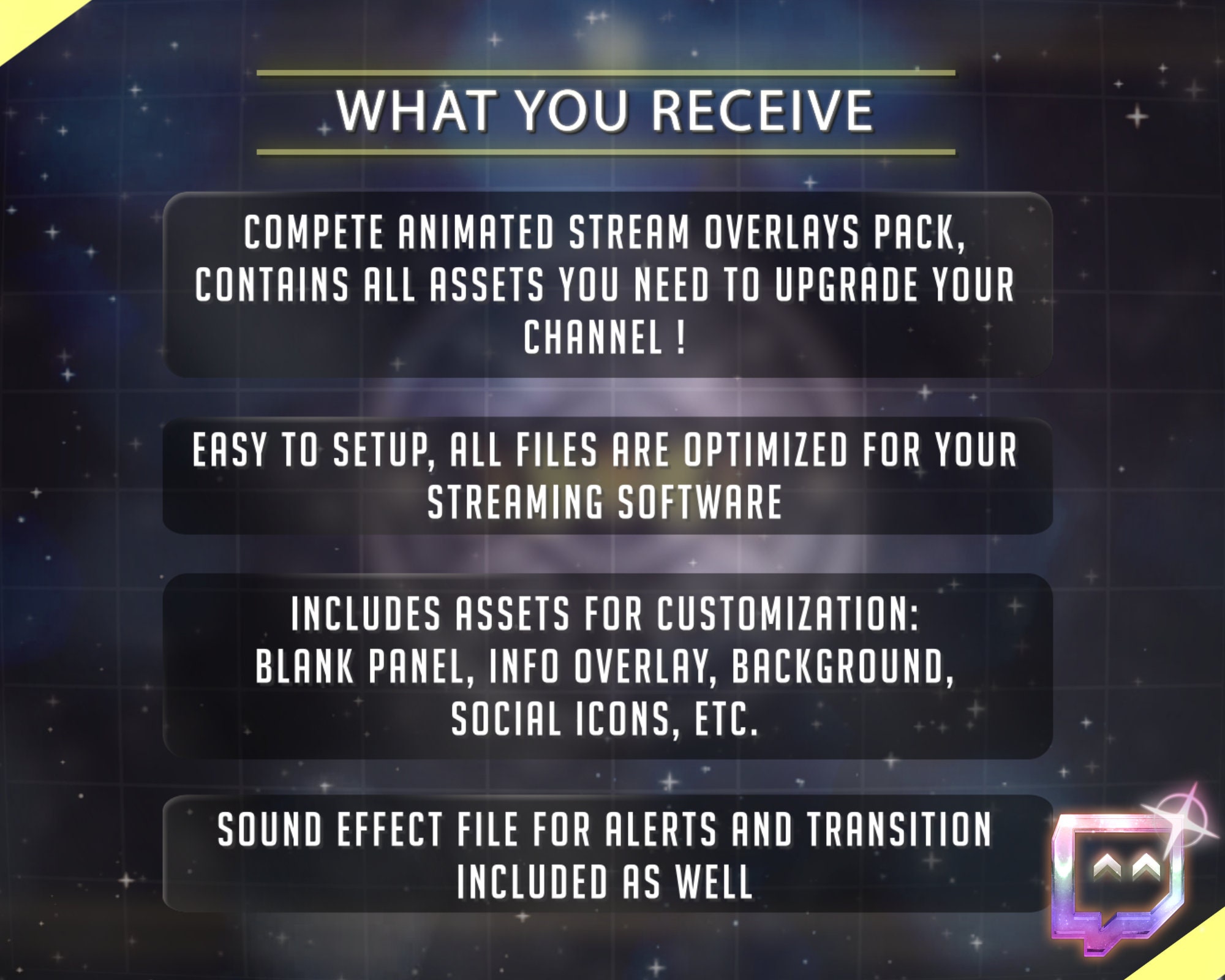 Animated Celestial Twitch Overlay Pack for Stream | Celestial ...