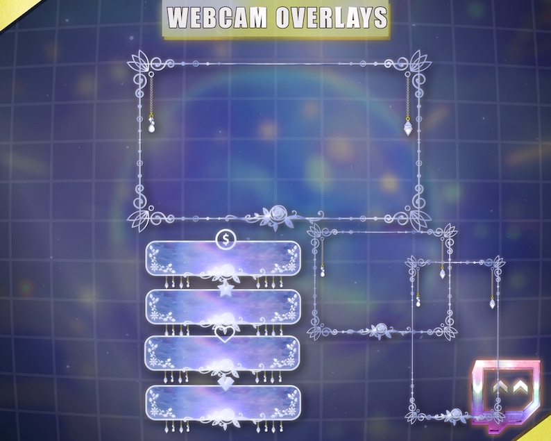 Twitch Animated Overlay Pack for Stream Moonlight Reverie Elegant ...