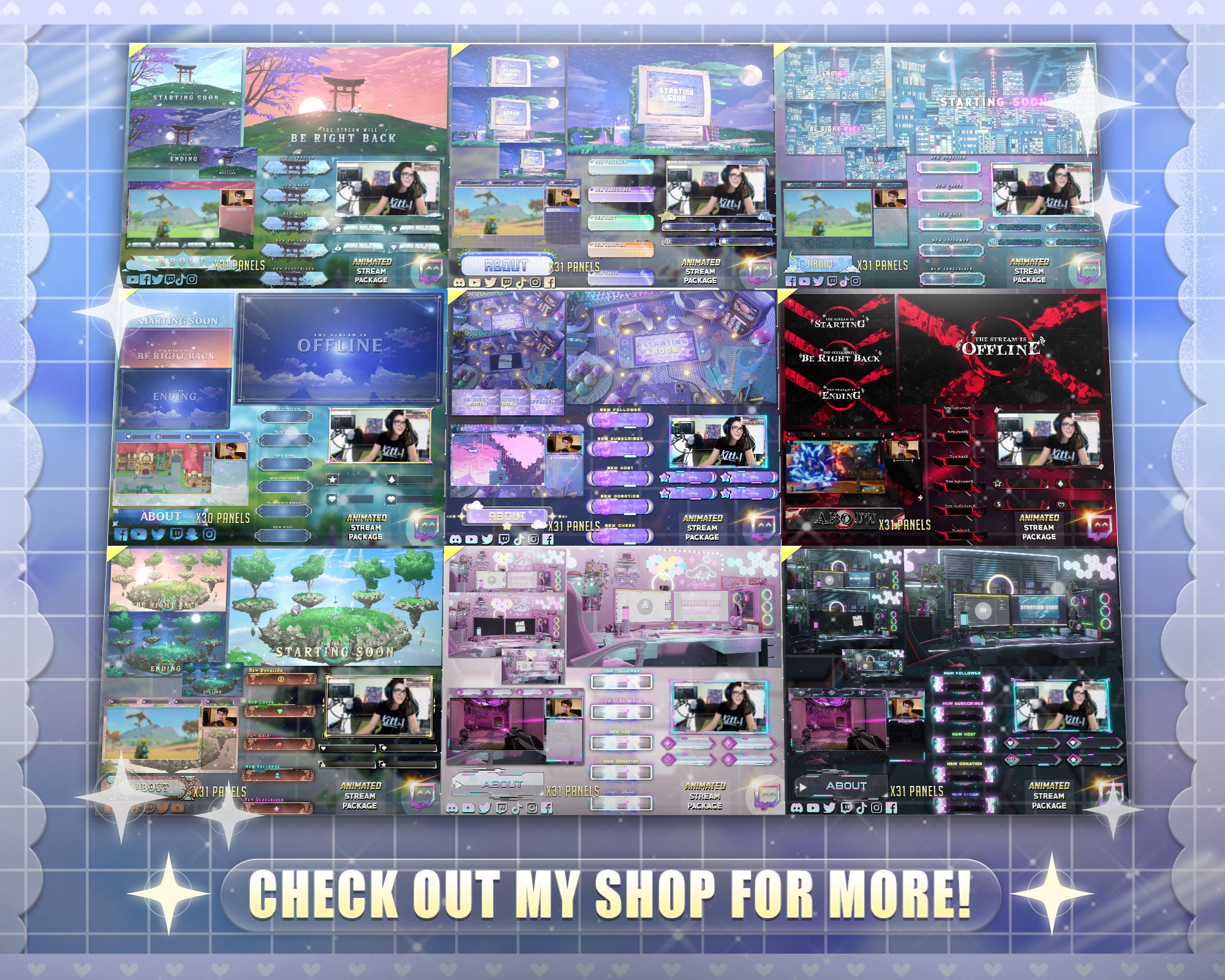 Animated Japanese Stream Overlays Pack Edo Twitch Anime Samurai - Etsy