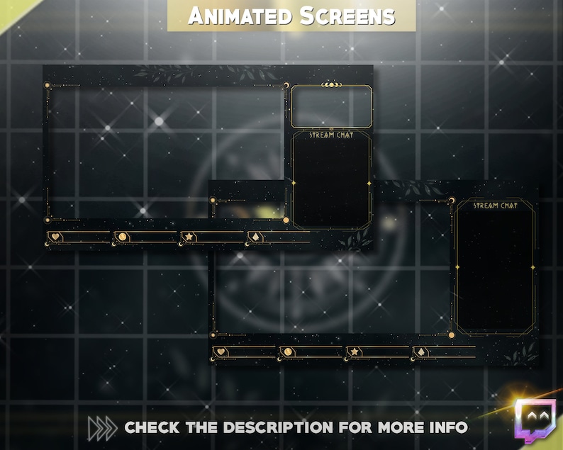 Animated Celestial Twitch Overlay Pack for Stream Celestial Witchcraft ...