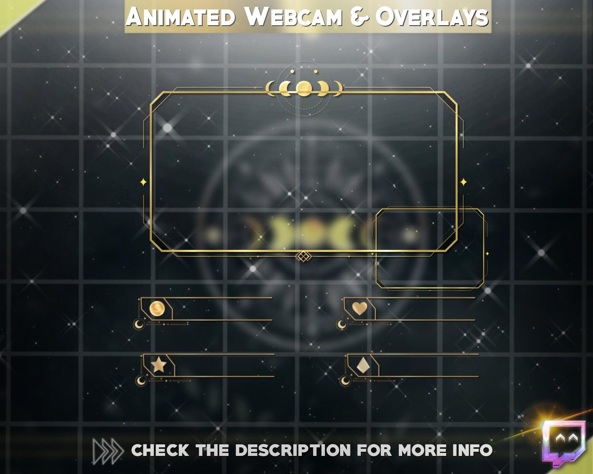 Animated Celestial Twitch Overlay Pack for Stream | Celestial ...