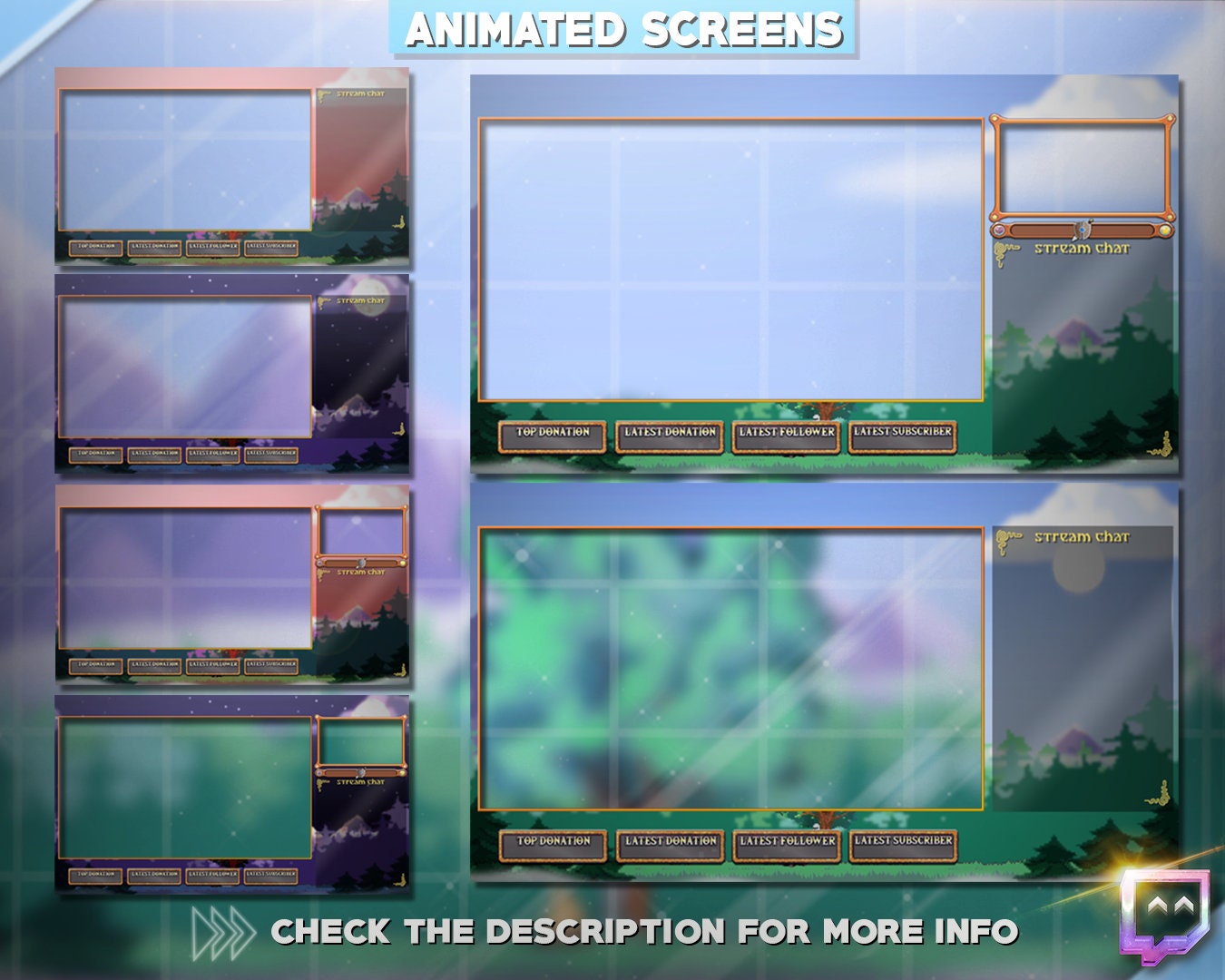 Animated Pixel Art Stream Overlays Pack RPG Twitch - Etsy UK