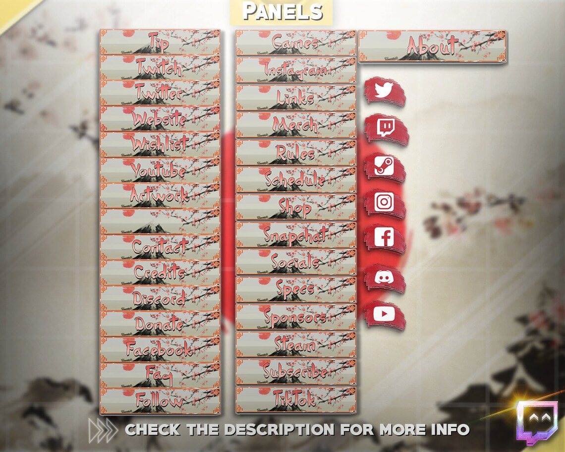 Animated Japanese Stream Overlays Pack Edo Twitch Anime Samurai - Etsy