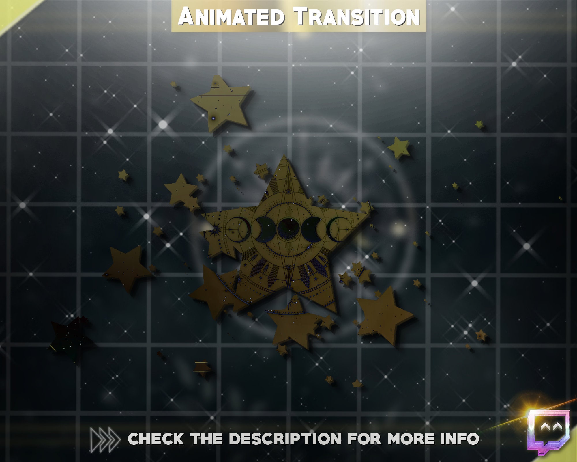 Animated Celestial Twitch Overlay Pack for Stream Celestial Witchcraft ...