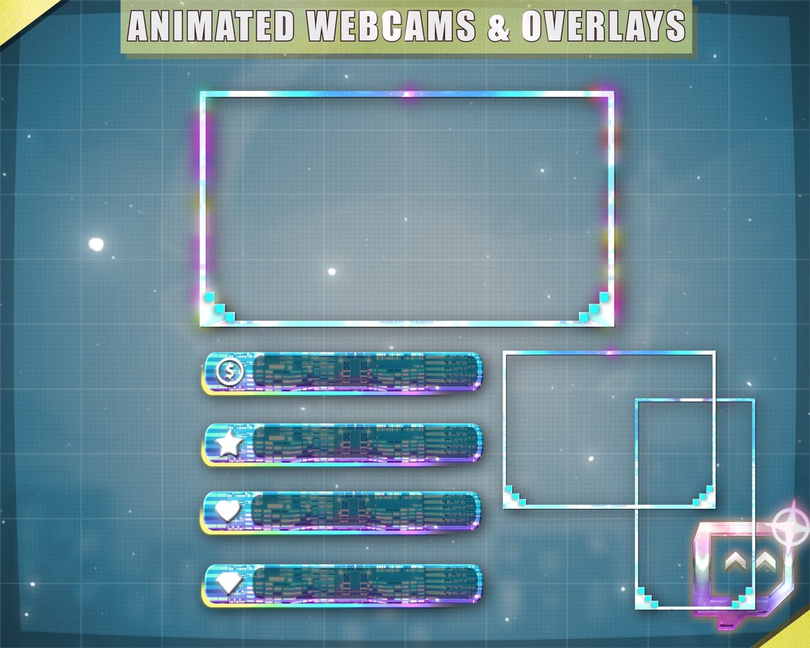 Animated Aesthetic Twitch Overlay Pack for Stream City Pop - Etsy
