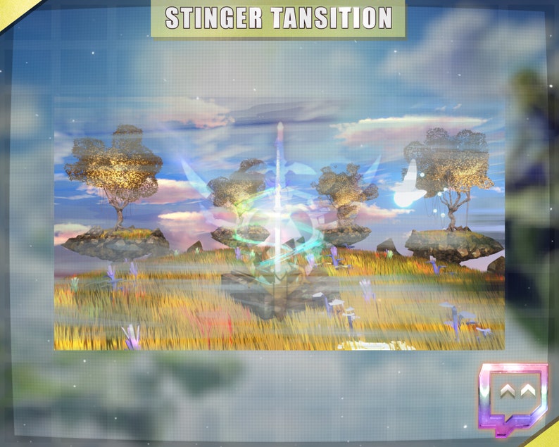 Animated Fantasy Twitch Overlay Pack for Stream | Sky Island | RPG ...