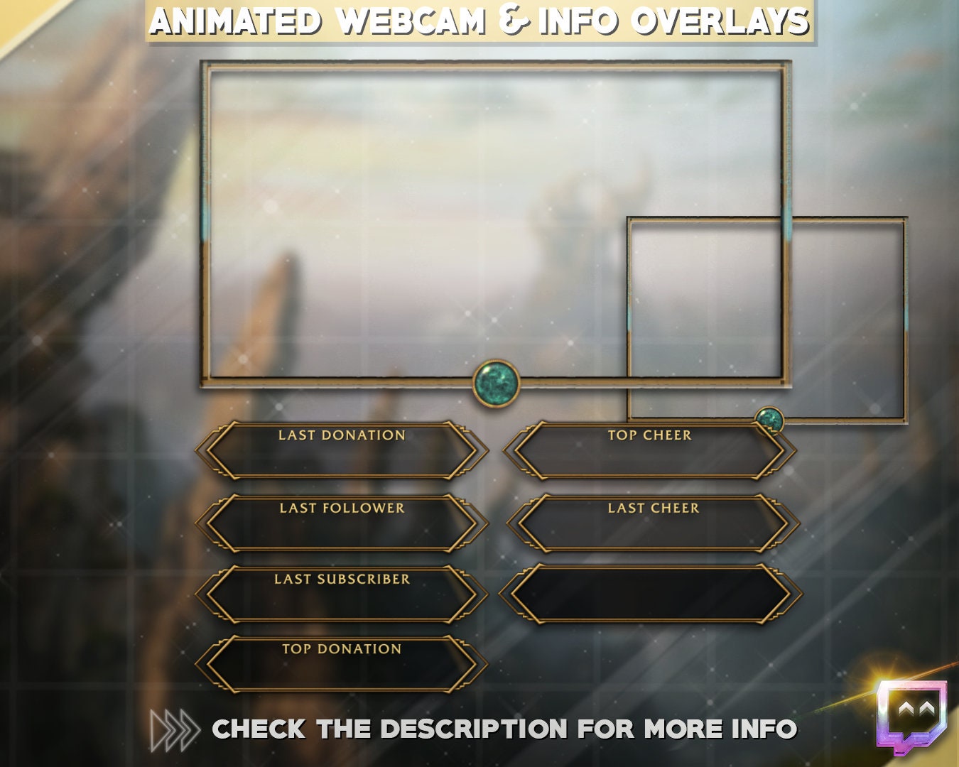 Animated Fantasy Stream Overlays Pack Dungeon Raider - Etsy