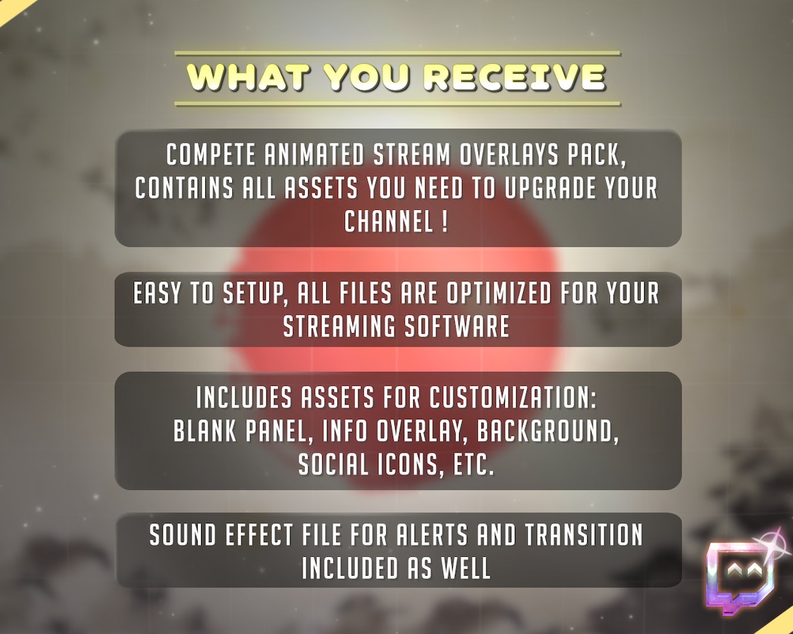 Animated Japanese Stream Overlays Pack Edo Twitch Anime Samurai - Etsy