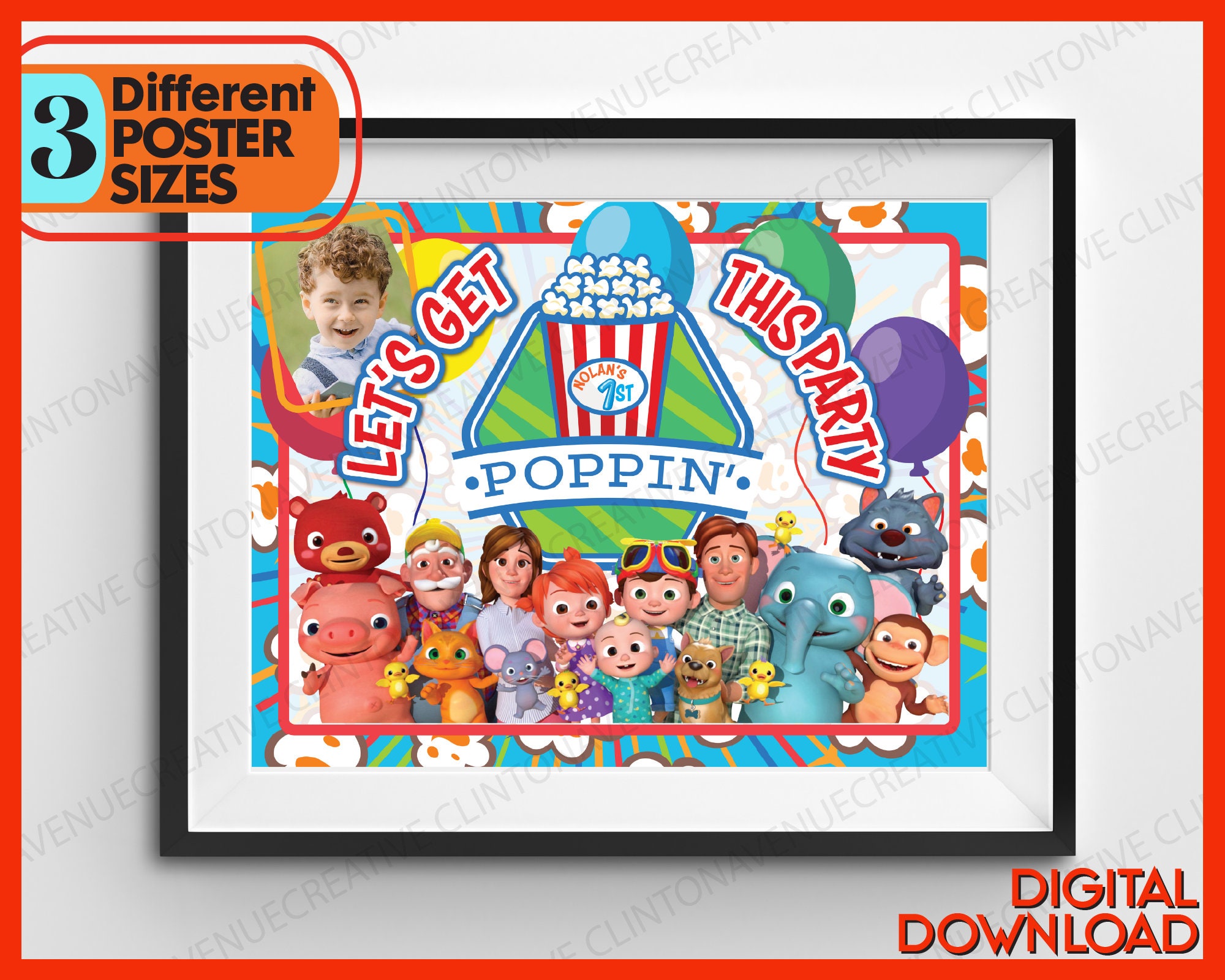 Digital Art & Collectibles Cocomelon Birthday Sign for Popcorn Station ...