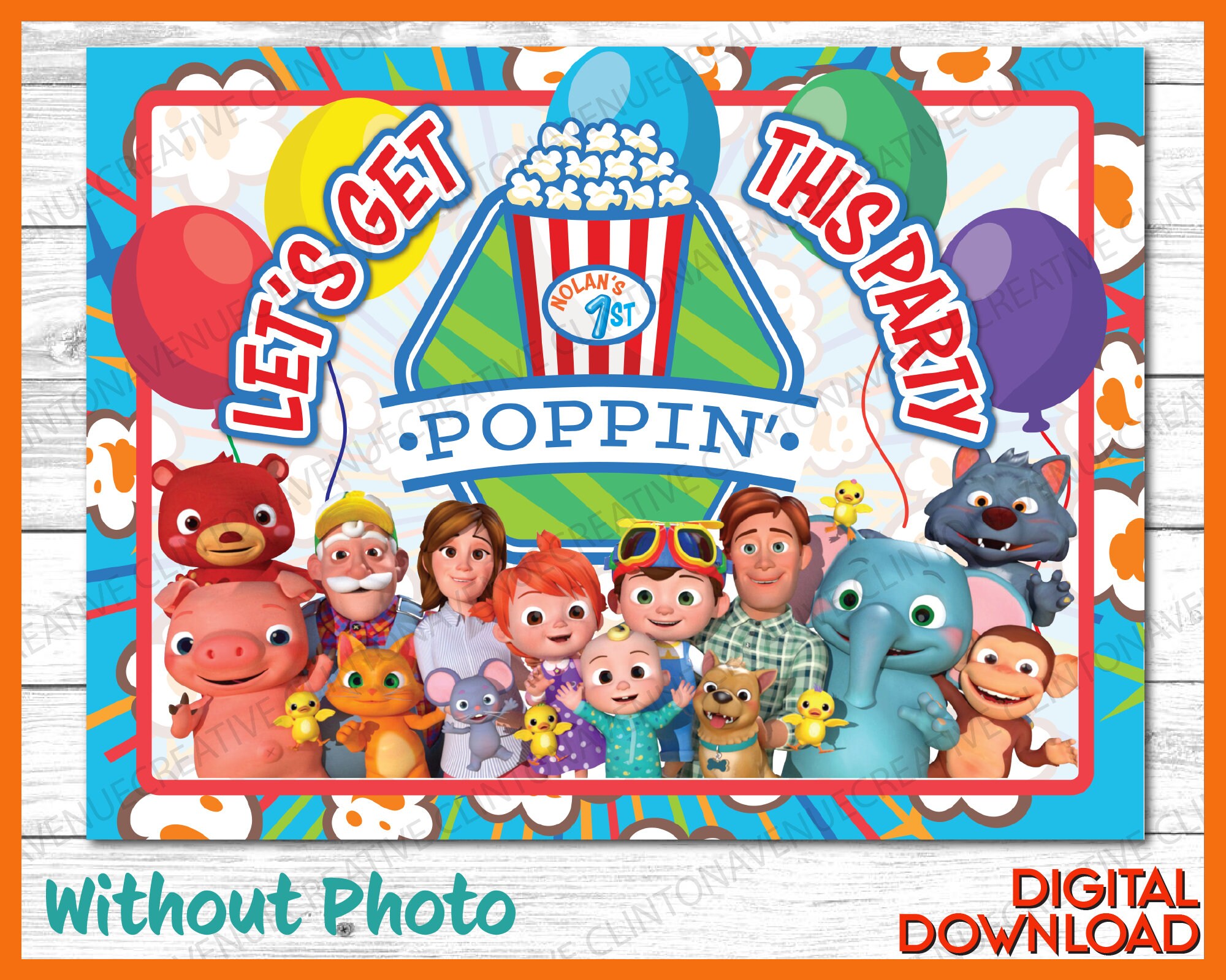 Digital Art & Collectibles Cocomelon Birthday Sign for Popcorn Station ...