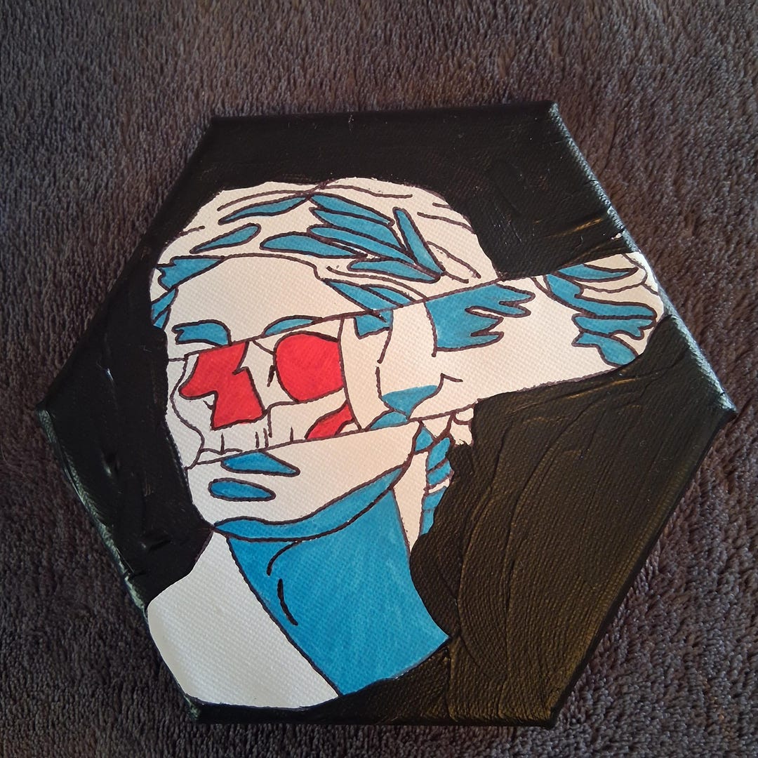 Handmade Statue Acrylic Painting - Etsy