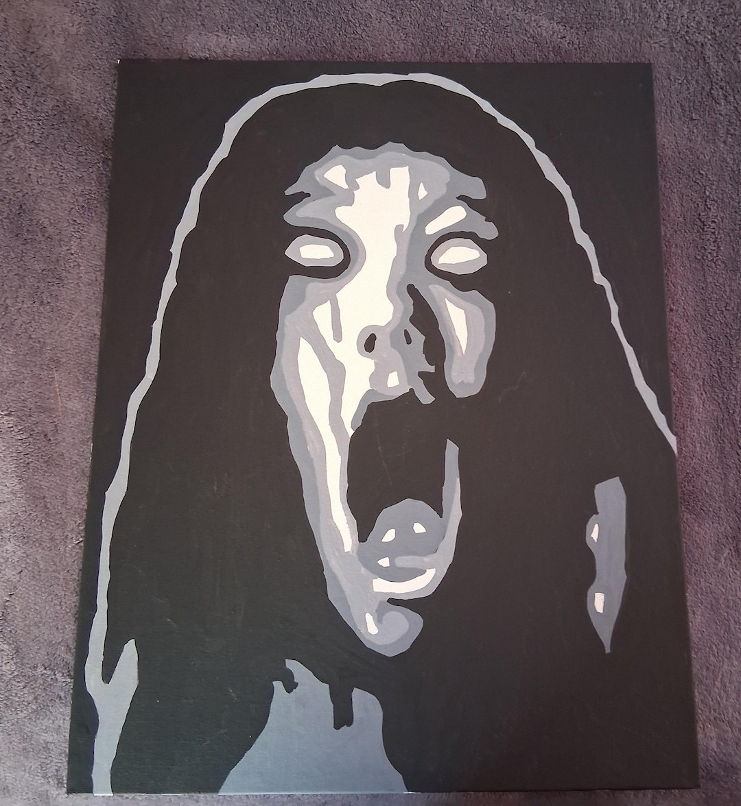 Handmade the Grudge Acrylic Painting - Etsy
