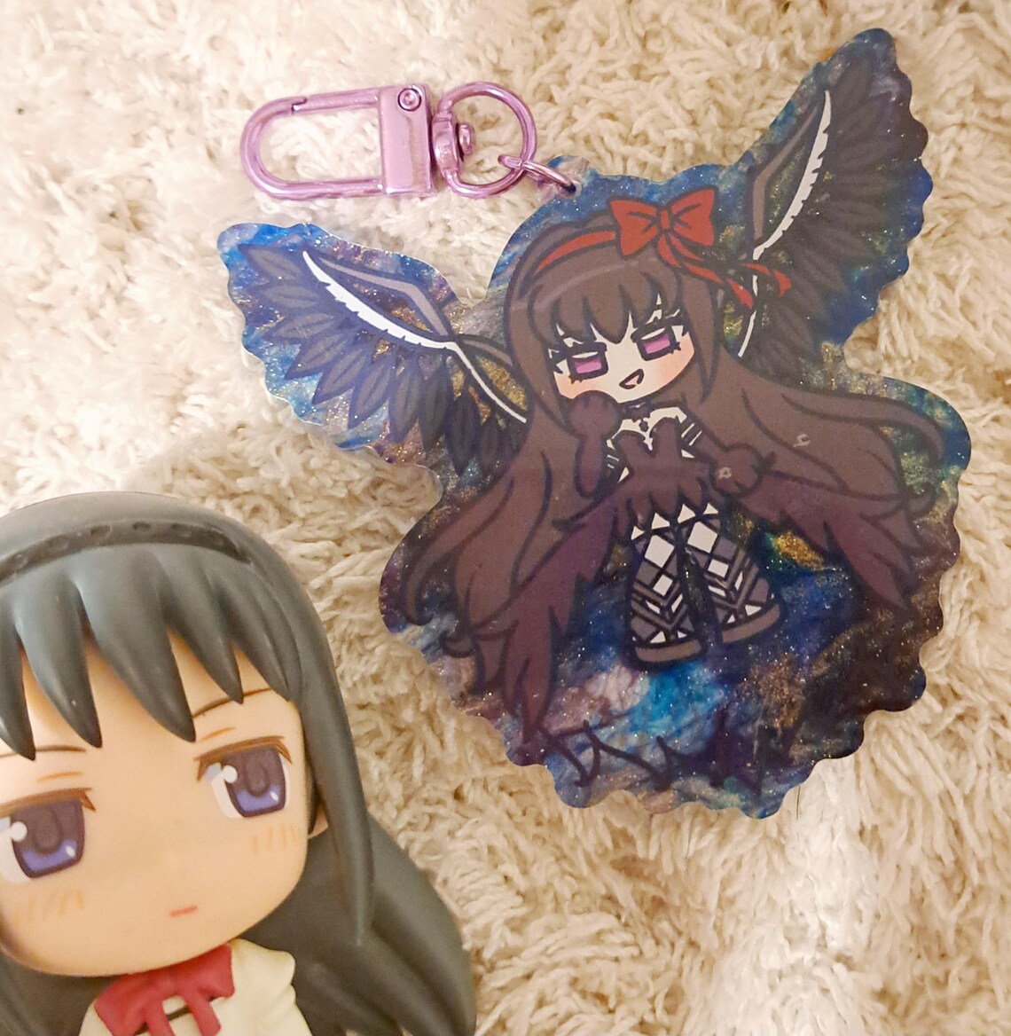Madoka Magica Devil Homura Keychain: "homucifer" Chibi Style - Etsy