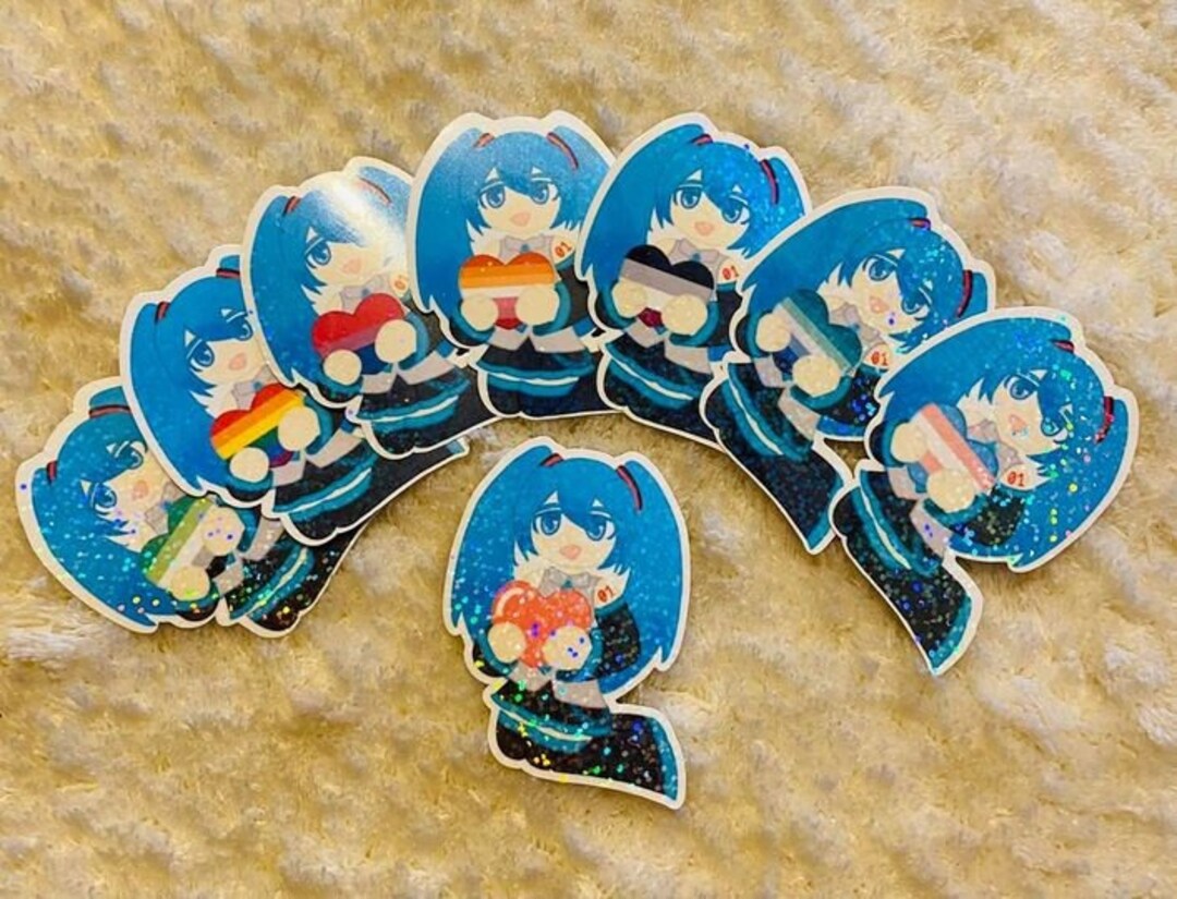 Hatsune Miku Vocaloid Holographic Pride Gay Trans Lesbian Asexual MLM ...