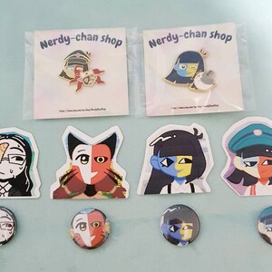 Ena Joel G Variety Merch Set FAN-MADE Pins Badges Prints Stickers ...