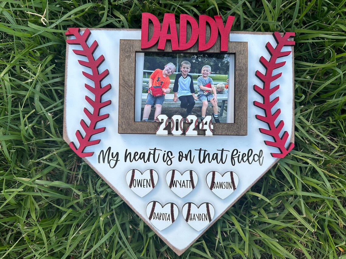 2025 Version Daddy Baseball Fathers Day Svg Laser Cut File- Glowforge ...