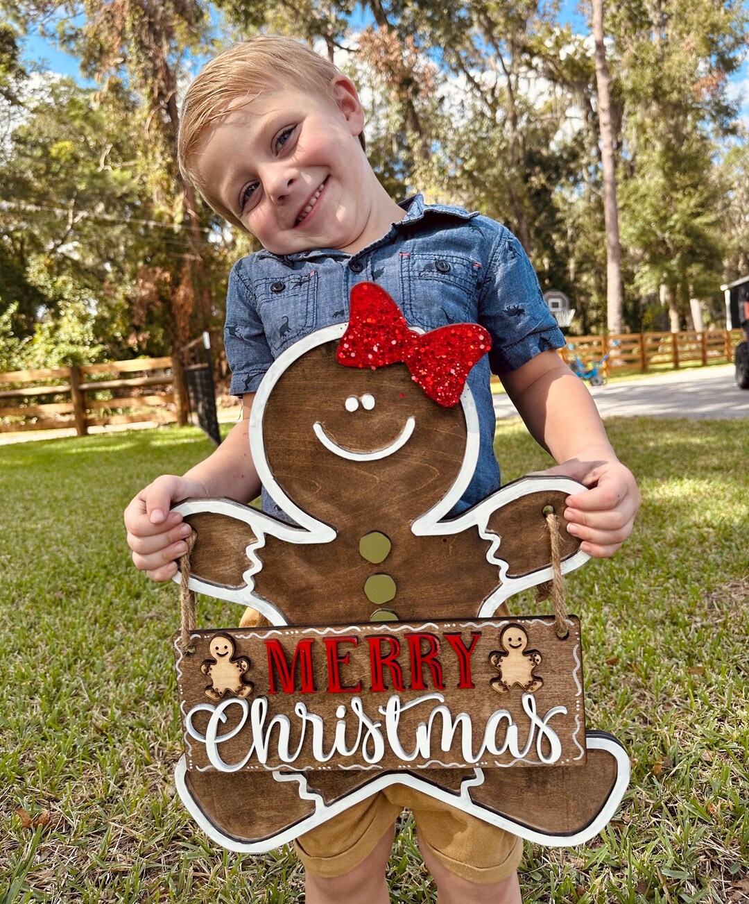 Christmas Gingerbread Family Shiplap Cute File SVG, Glowforge, Laser ...