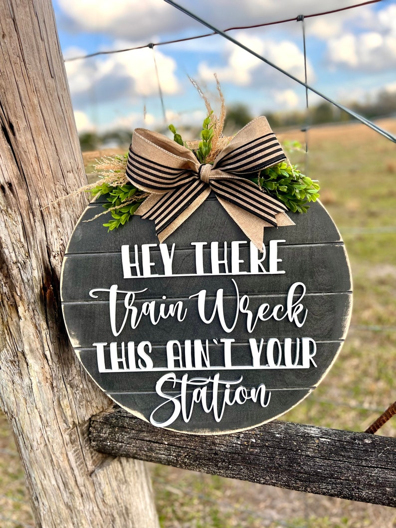 Funny Round Signs SVG Round SVG Files Door Hanger Svg - Etsy