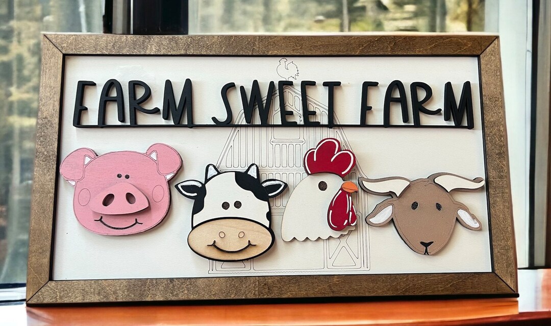 Farm Family SVG Glowforge Digital File Only Family Sign SVG Grandkids ...