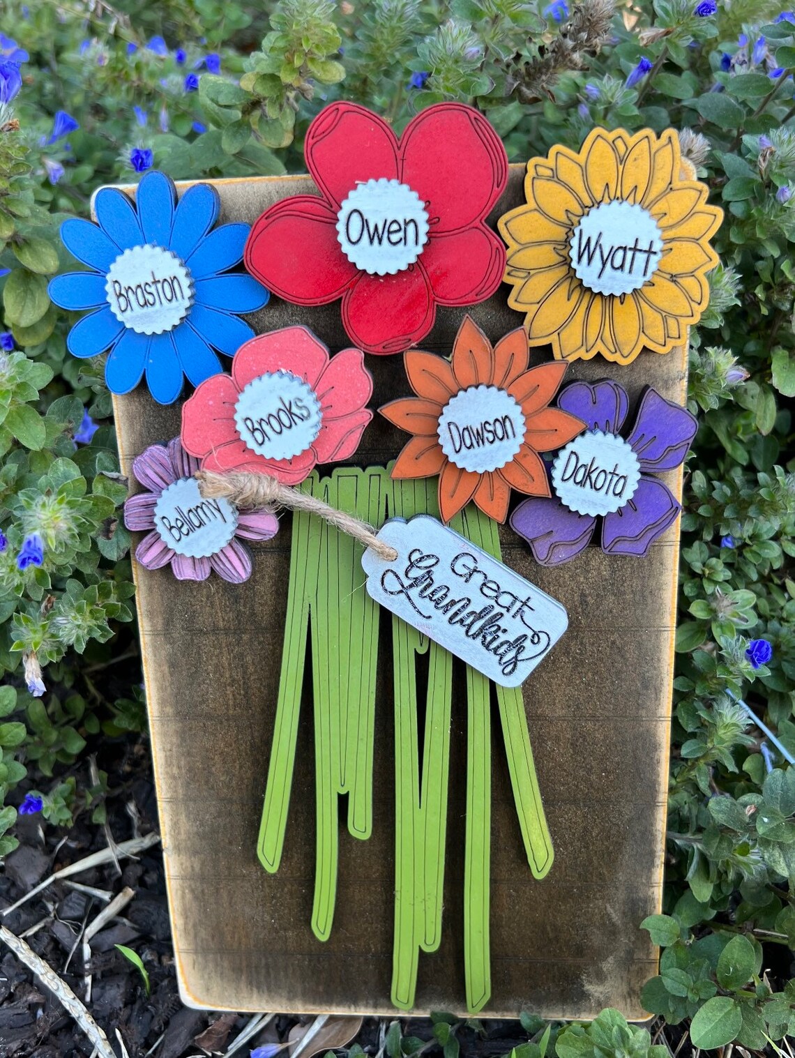 Family Flowers SVG Glowforge Digital File Only Family Sign SVG ...