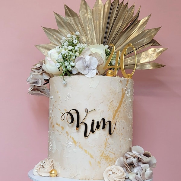 Gold Cake Toppers - Etsy UK