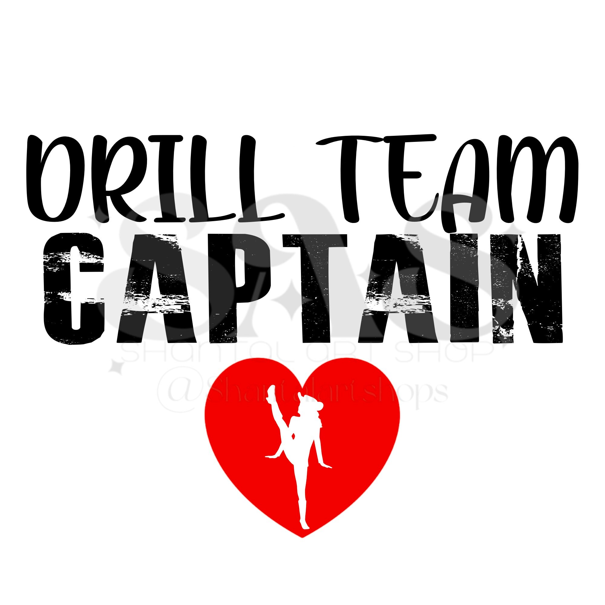 Drill Team Captain PNG File Perfect for Decals Sublimation, Transfers ...