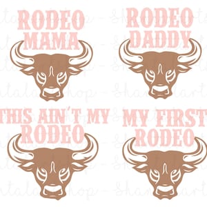 Rodeo Family Birthday Shirts, My First Rodeo, Rodeo Mama, Rodeo Daddy ...