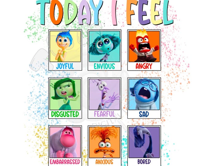Feel All Your Emotions Png Files, Inside 2 Png Files, Png for T Shirts ...