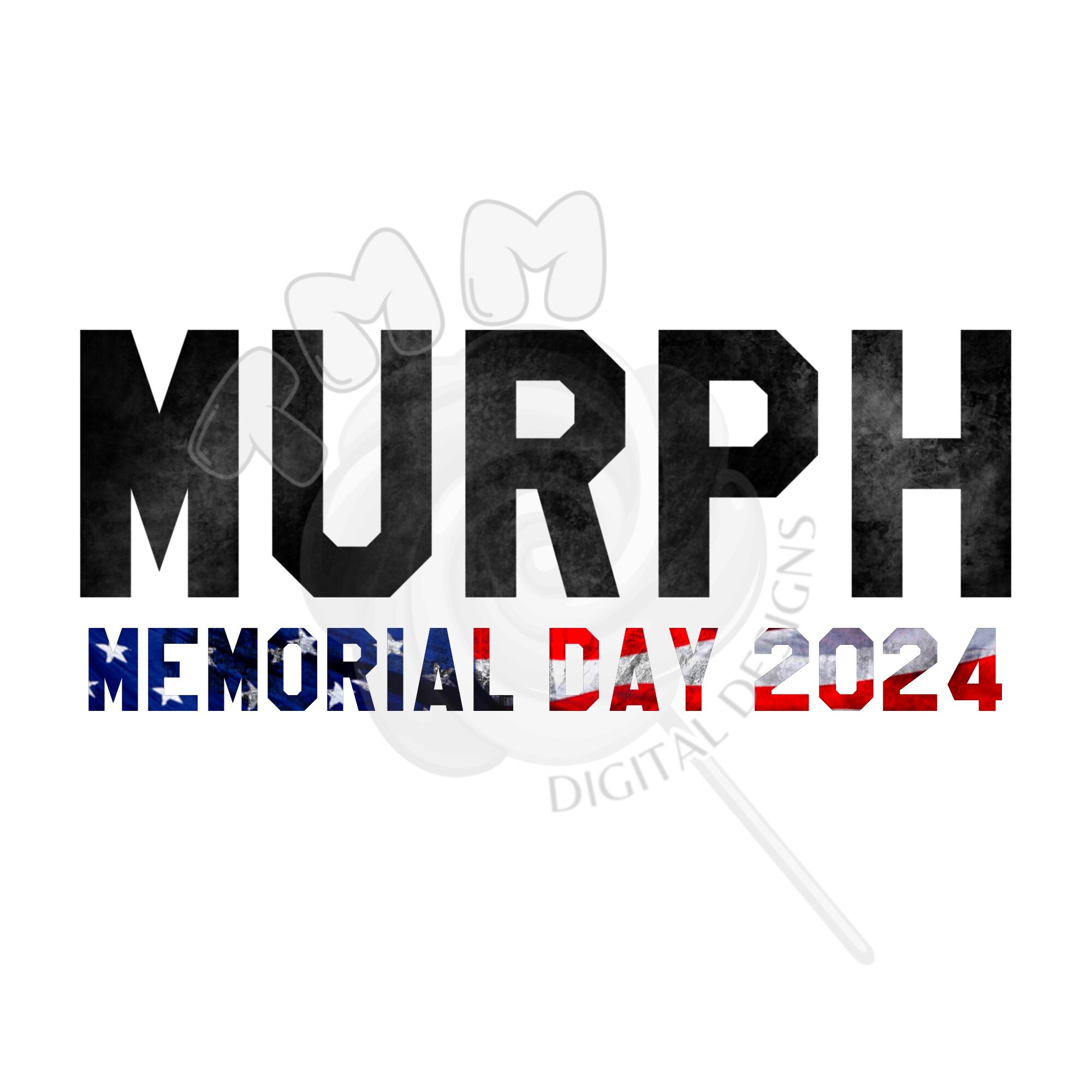 MURPH Memorial Day 2024, Workout PNG File Perfect for Decals ...