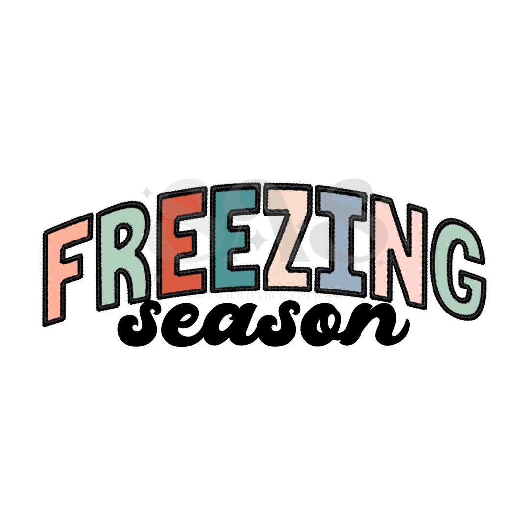 Faux Embroidery & Sequins Freezing Season Boho Colors PNG Digital File ...