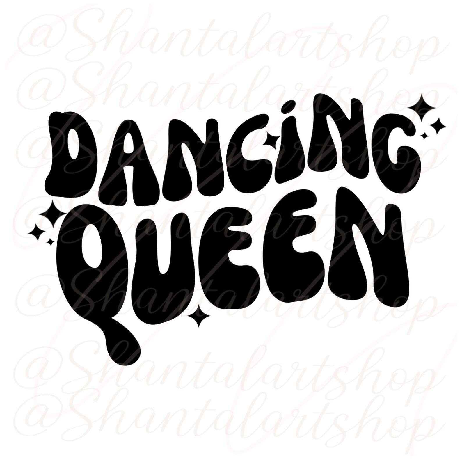 Dancing Queen Dancing Dance Wavy Text PNG File Perfect for - Etsy