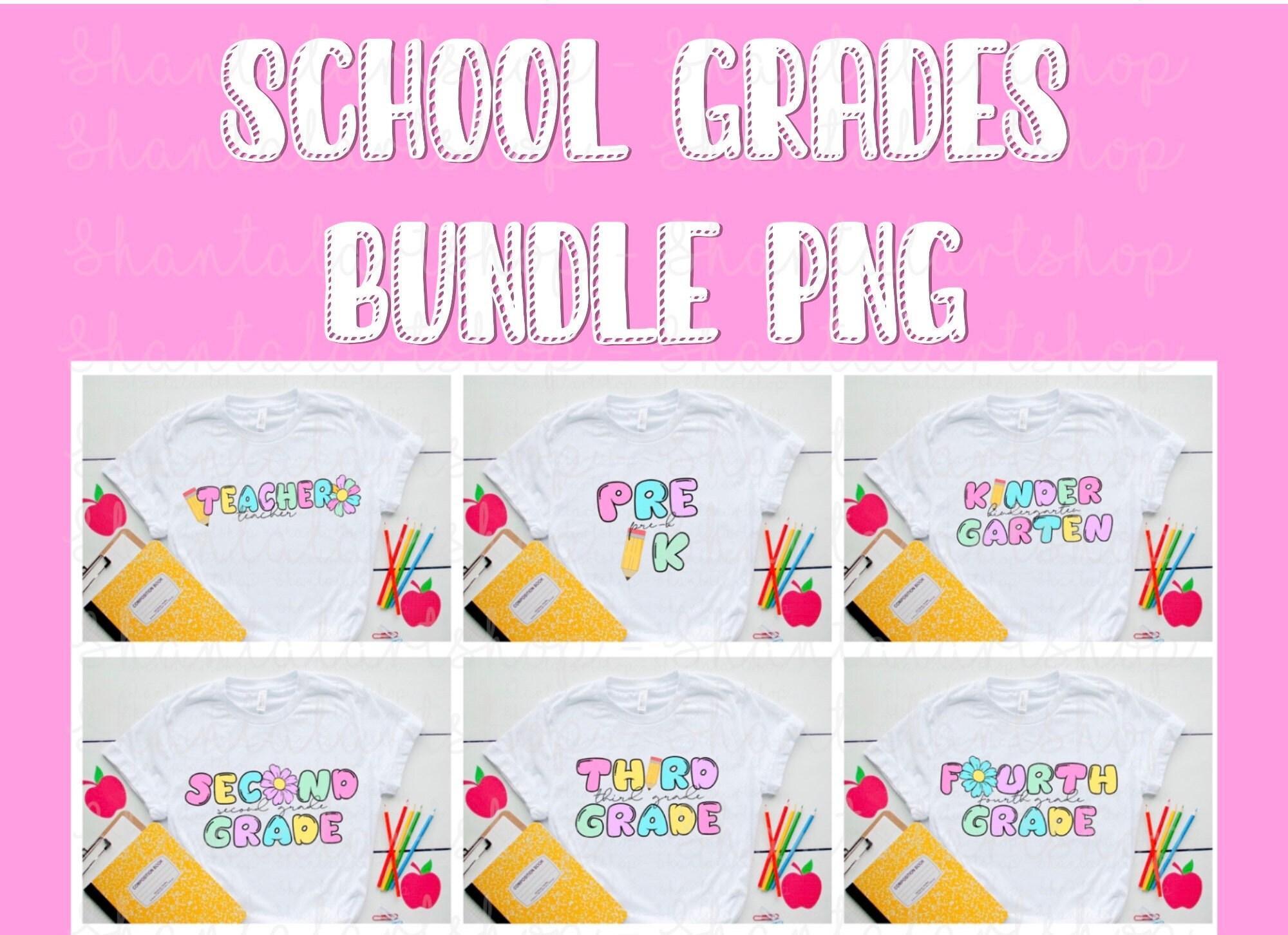 Back to School Png Bundle School Grades Bundle PNG, Digital Download ...