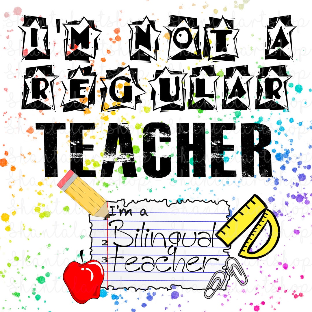 Bilingual Teacher Png File, Teacher T-shirt, Maestra Digital Png File ...