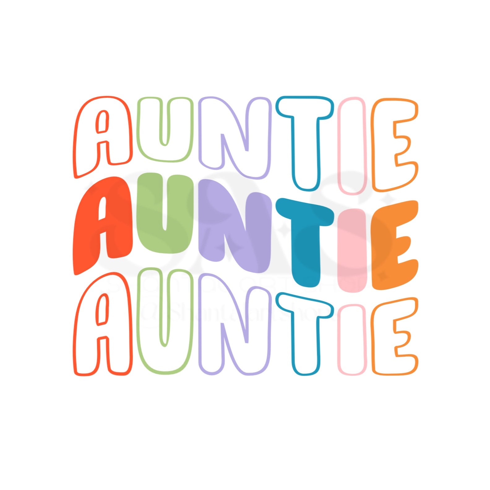 Auntie Vector File Auntie PNG File Wavy Auntie PNG File for Sublimation ...