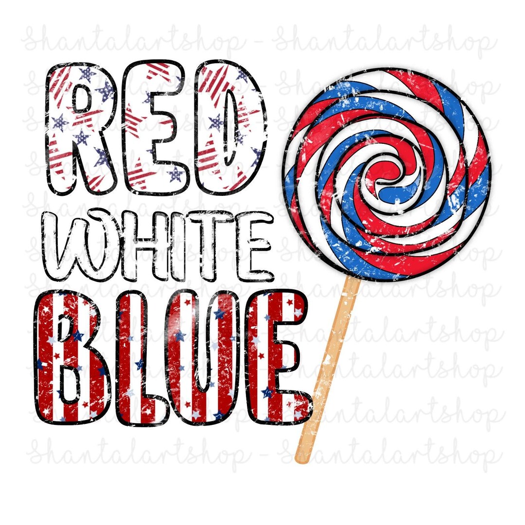 Red, White Blue Patriotic File, Retro American File, 4th of July ...