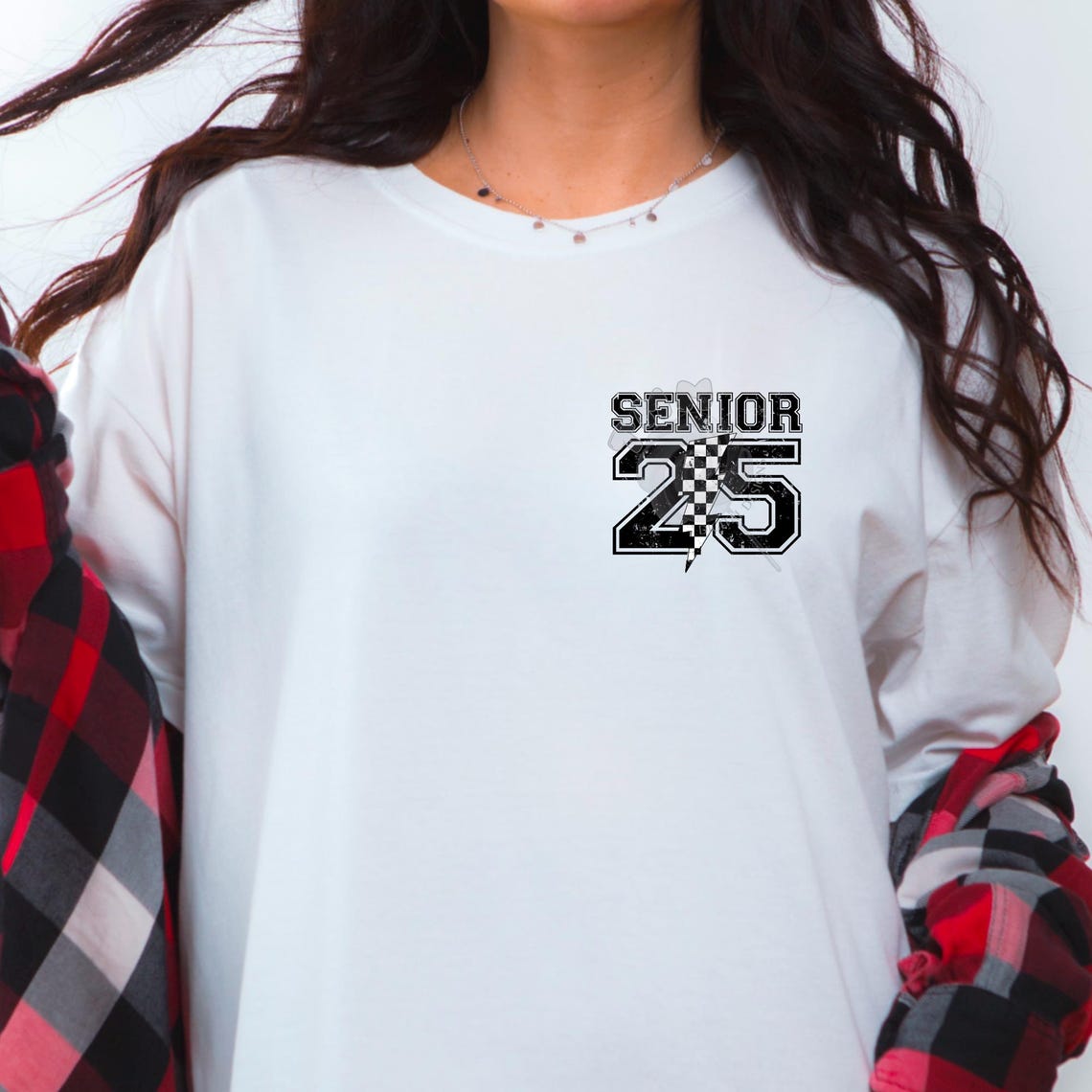 Senior 25 Checkered Bolt PNG File for Sublimation and DTF TMM Digital ...