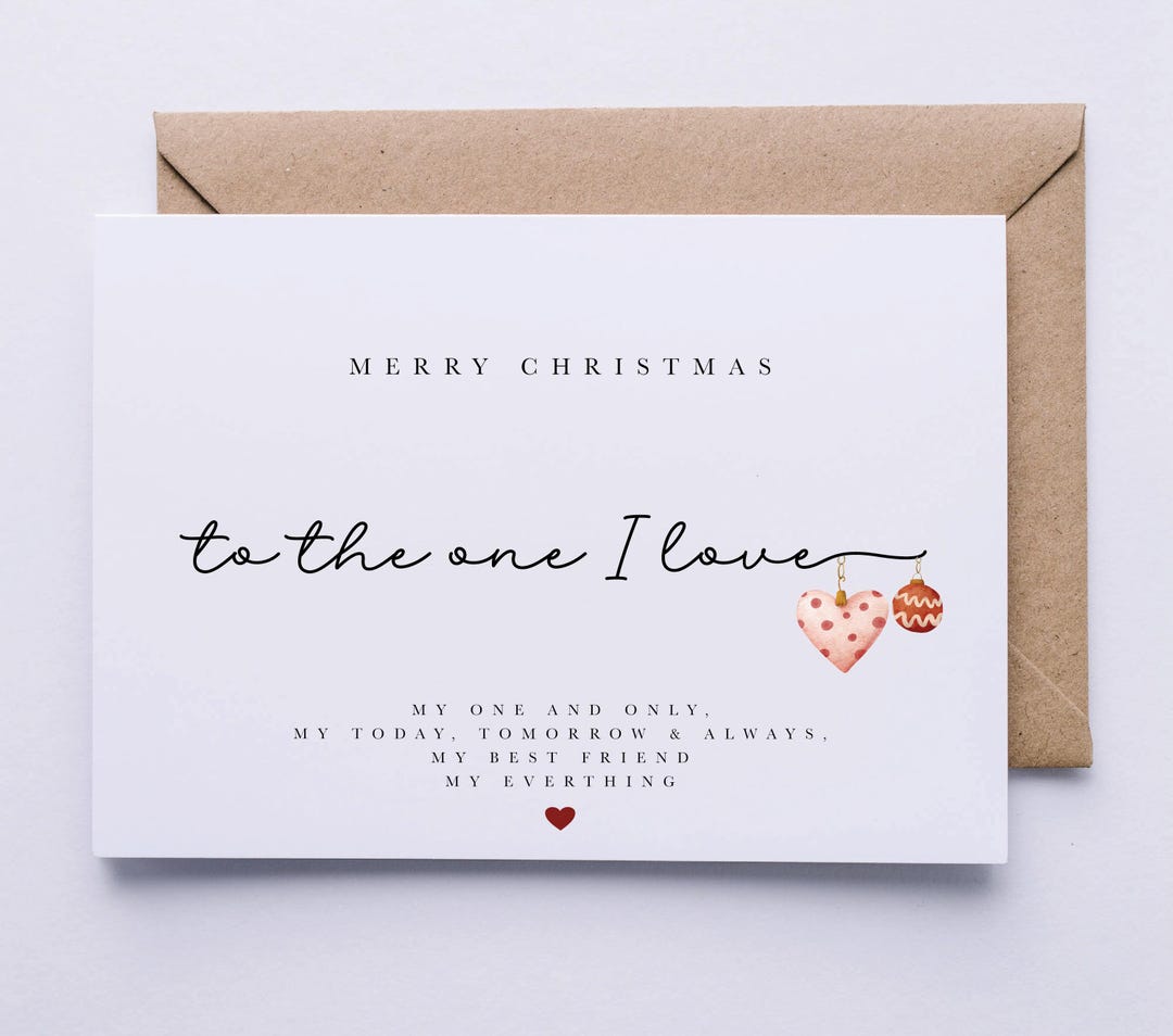 To the One I Love Christmas Card, Christmas Card for Boyfriend ...