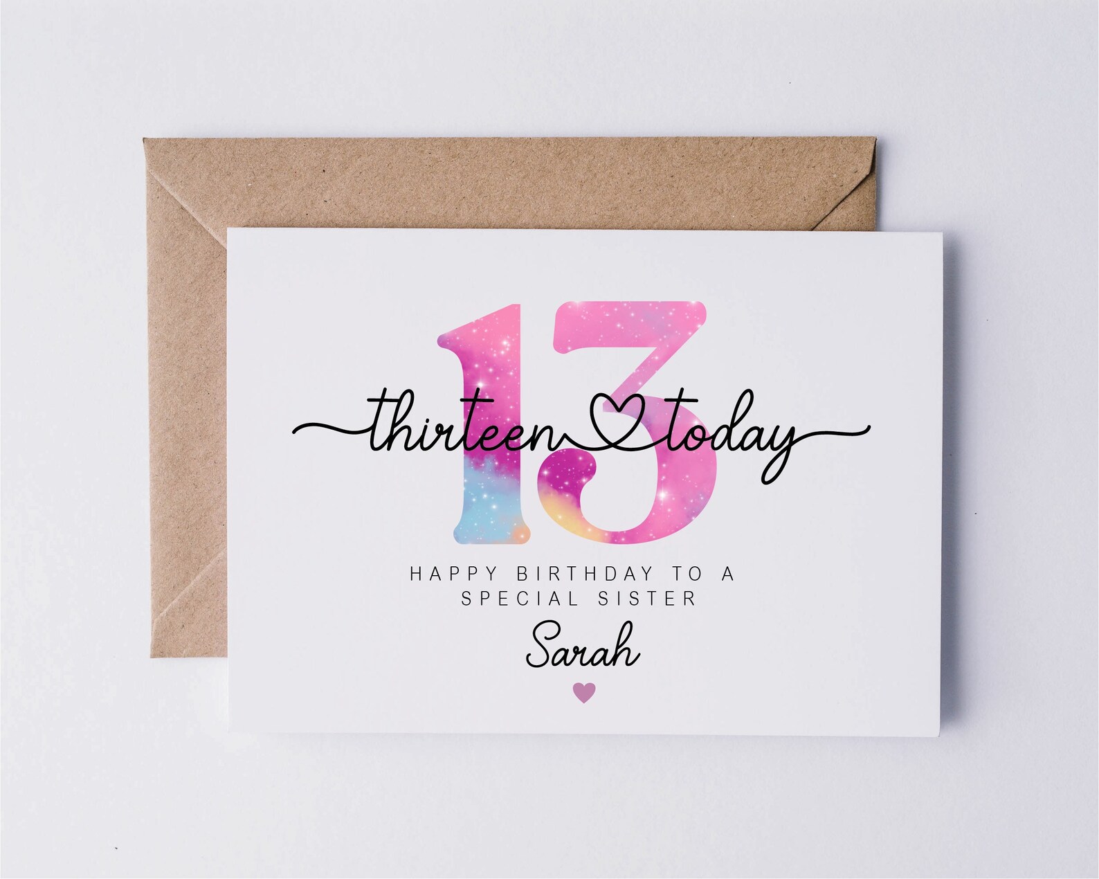 Personalised 13th Birthday Card Thirteenth Birthday Card for | Etsy UK