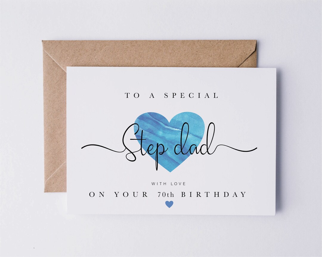 Birthday Card for Step Dad ,step Dad Birthday Card, Personalised Card ...