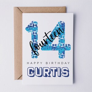 14th Birthday Card for Grandson, 14th Birthday Card for Son ...