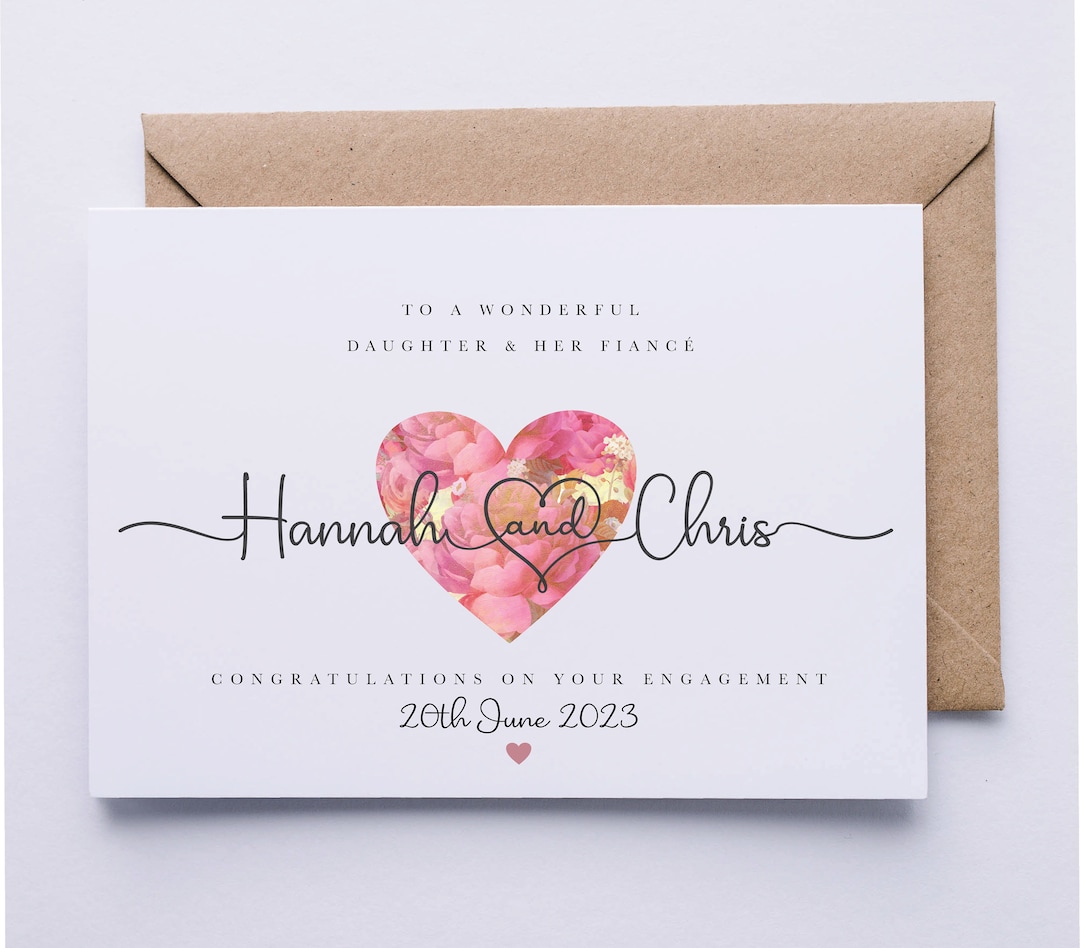 Engagement Card for Daughter and Her Fiancé, Daughter & Fiancé ...